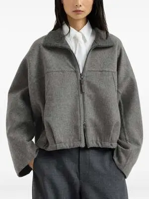 Brunello Cucinelli Virgin Wool Double Cloth Bomber Jacket - Multicolor