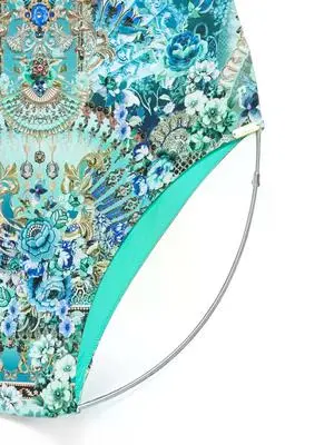 Camilla Crystal-embellished Graphic-print Swimsuit