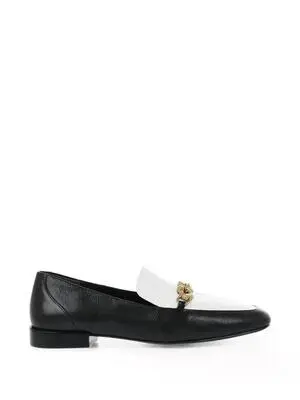 Tory Burch Gardenia Crocodile-effect Horsebit Loafers - Black