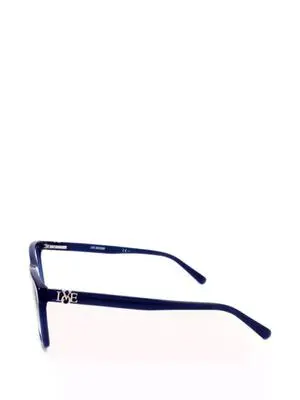 Moschino Logo-plaque Square-frame Glasses