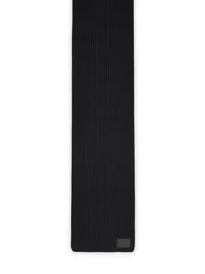 Dolce & Gabbana Dg' Patch Scarf In Cashmere - Black