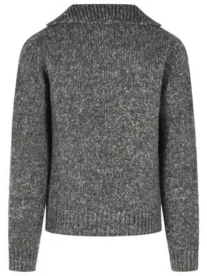 Dolce & Gabbana Grey Virgin Wool Blend Polo Shirt