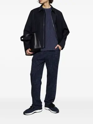 Brioni Cotton And Linen Blend Lace-up Sneakers