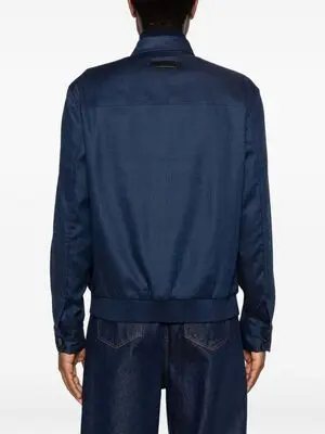 Brioni Linen And Wool Blouson Jacket