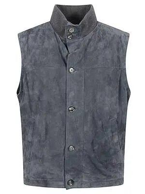 Brioni Suede Leather Padded Vest - Multicolor