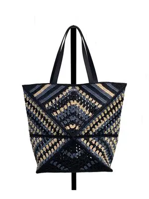 Loewe Puzzle Fold Xl Raffia Tote Bag