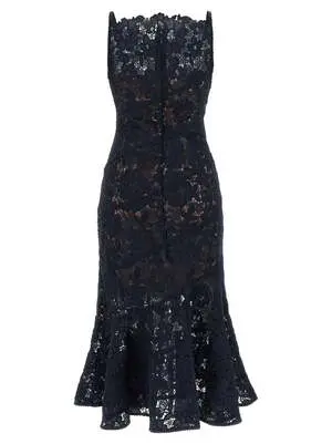 SELF-PORTRAIT Spiral Lace Midi Dress
