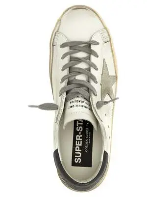 GOLDEN GOOSE Superstar Leather Sneakers With Contrast Suede Star And Heel