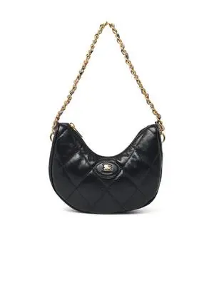Burberry Horseshoe' Leather Bag - Black