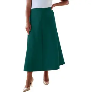Roaman's Bend Over® A-line Maxi Skirt - Emerald Green