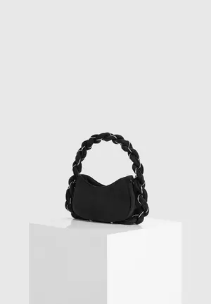 Manière De Voir Summe Structured Suede Bag - Black