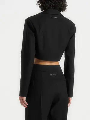 Manière De Voir Dina Asymmetric Cropped Blazer