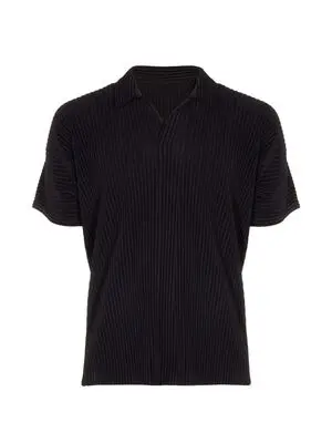 Issey Miyake Pleated Polo Shirt - Multicolor