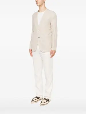 Brioni Linen And Silk Blend Jardigan