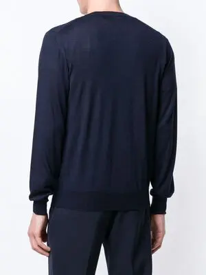 Brioni Wool Cashmere And Silk V-necked Sweater