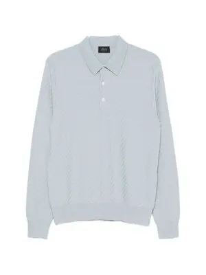 Brioni Cotton And Cashmere Polo Shirt - Multicolor