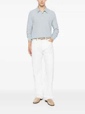 Brioni Cotton And Cashmere Polo Shirt