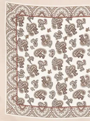 Brioni Printed Silk Pocket Square - Multicolor