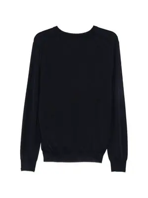 Brioni Navy Blue Crew Neck Knitwear