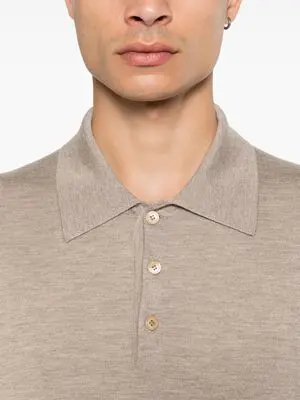 Brioni Cashmere And Silk Polo Shirt