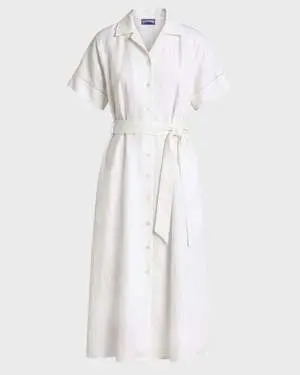 Vilebrequin Long Linen Shirt Dress