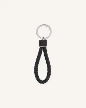 Bottega Veneta Intrecciato Key Holder - Black