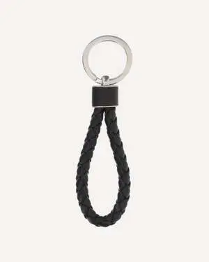 Bottega Veneta Intrecciato Key Holder - Black