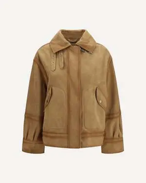 Ermanno Scervino Heritage Detail Suede Aviator Bomber Jacket