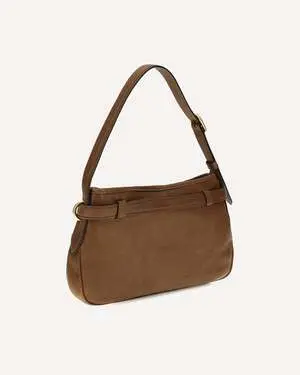 Miu Miu Leather Shoulder Bag With Buckle Detail