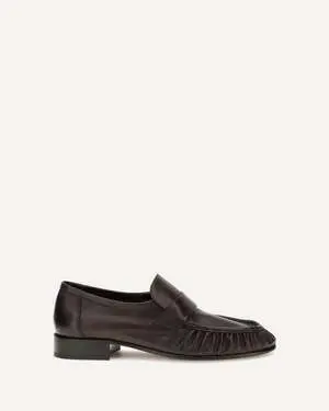 THE ROW Soft Suede Loafers - Brown