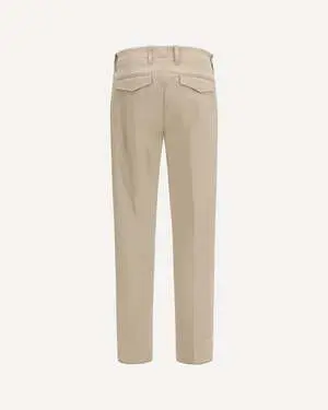 LARDINI Cotton Flat-front Tailored Trousers