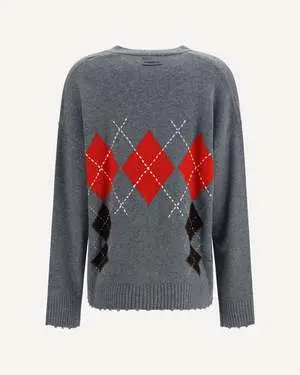 Pinko Bristol Wool And Cashmere Diamond Cardigan