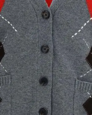 Pinko Bristol Wool And Cashmere Diamond Cardigan