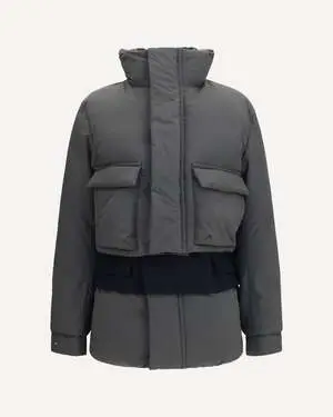 Sacai Double Padded Jacket With Zip Closure - Multicolour