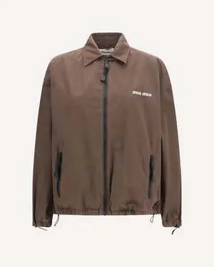 Miu Miu Gabardine Jacket With Zip