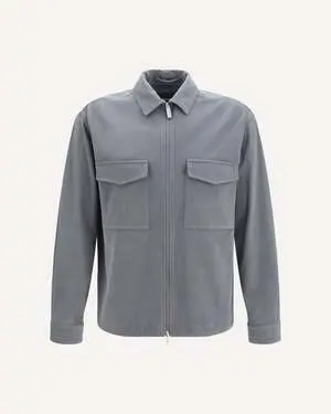Herno Corduroy Jacket With Zip Mae - Grey