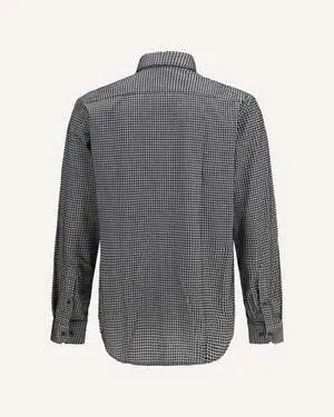 Giorgio Armani Cotton Shirt With Geometric Flock Print