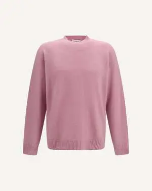 LANEUS Cashmere And Silk Crewneck Sweater - Pink