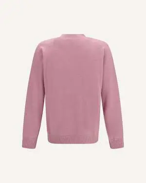 LANEUS Cashmere And Silk Crewneck Sweater - Pink