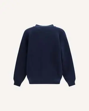 LANEUS Wool Cardigan With Boxy Fit
