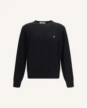 VIVIENNE WESTWOOD Alex Crew Neck Sweater - Black