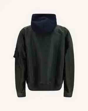 Sacai Cotton Blend And Twill Hoodie