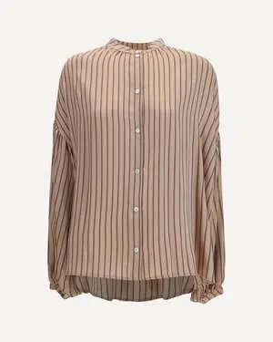 KRISTINA TI Silk Blend Striped Shirt