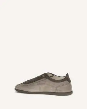 Brunello Cucinelli Nubuck And Suede Sneakers With Slim Sole