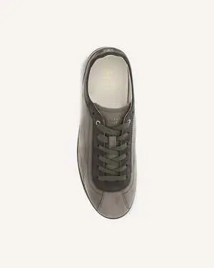 Brunello Cucinelli Nubuck And Suede Sneakers With Slim Sole