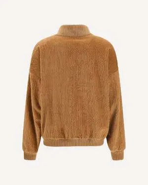 KRISTINA TI Corduroy Cropped Jacket With Embellished Buttons