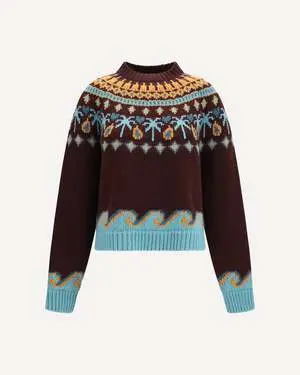 Alanui Sweet Winter" Jacquard Knit Wool Sweater