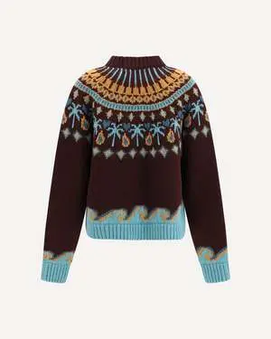 Alanui Sweet Winter" Jacquard Knit Wool Sweater