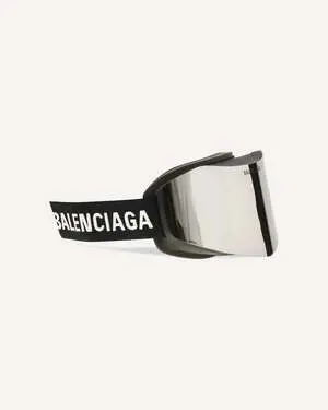 Balenciaga Mirrored Ski Mask Sunglasses - Silver