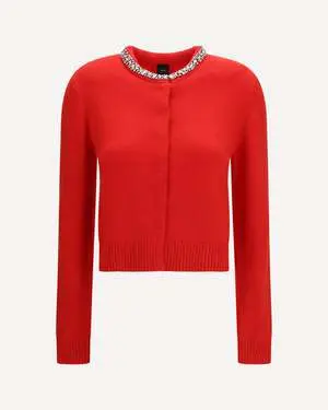 Pinko Colonia Jewel Collar Cardigan - Red